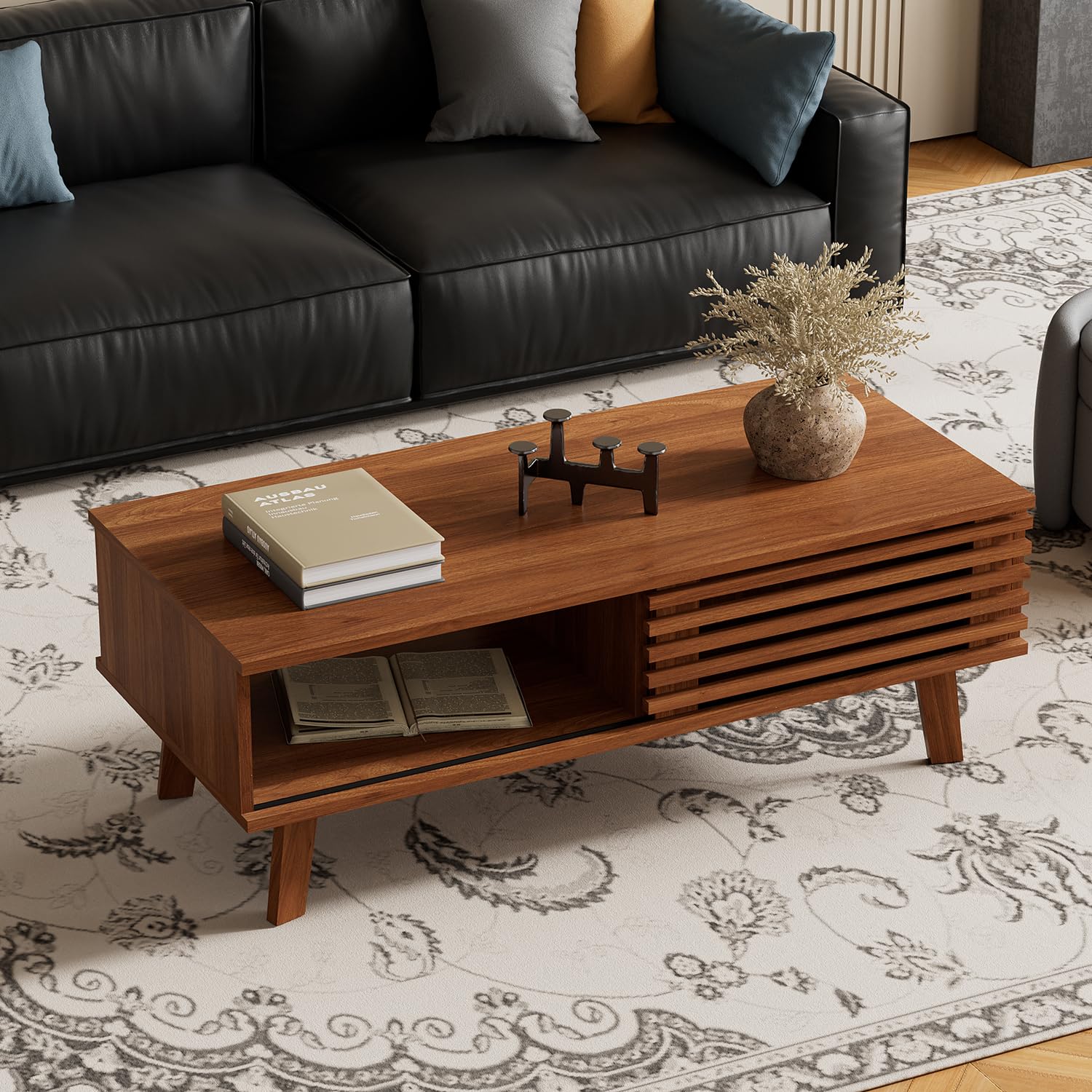 Amazon.com: BVFUKA Mid Century Modern Coffee Table for Living Room ...