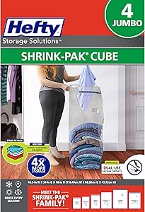 Amazon.com: Hefty Shrink-Pak Vacuum Storage Bags – For Clothes, Pillows ...