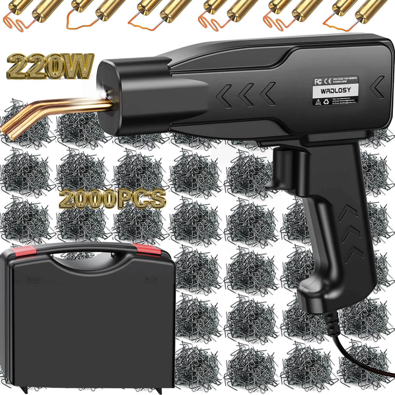 Snapklik.com : Wrdlosy 220W Plastic Welder, 2000PCS Staples Plastic ...