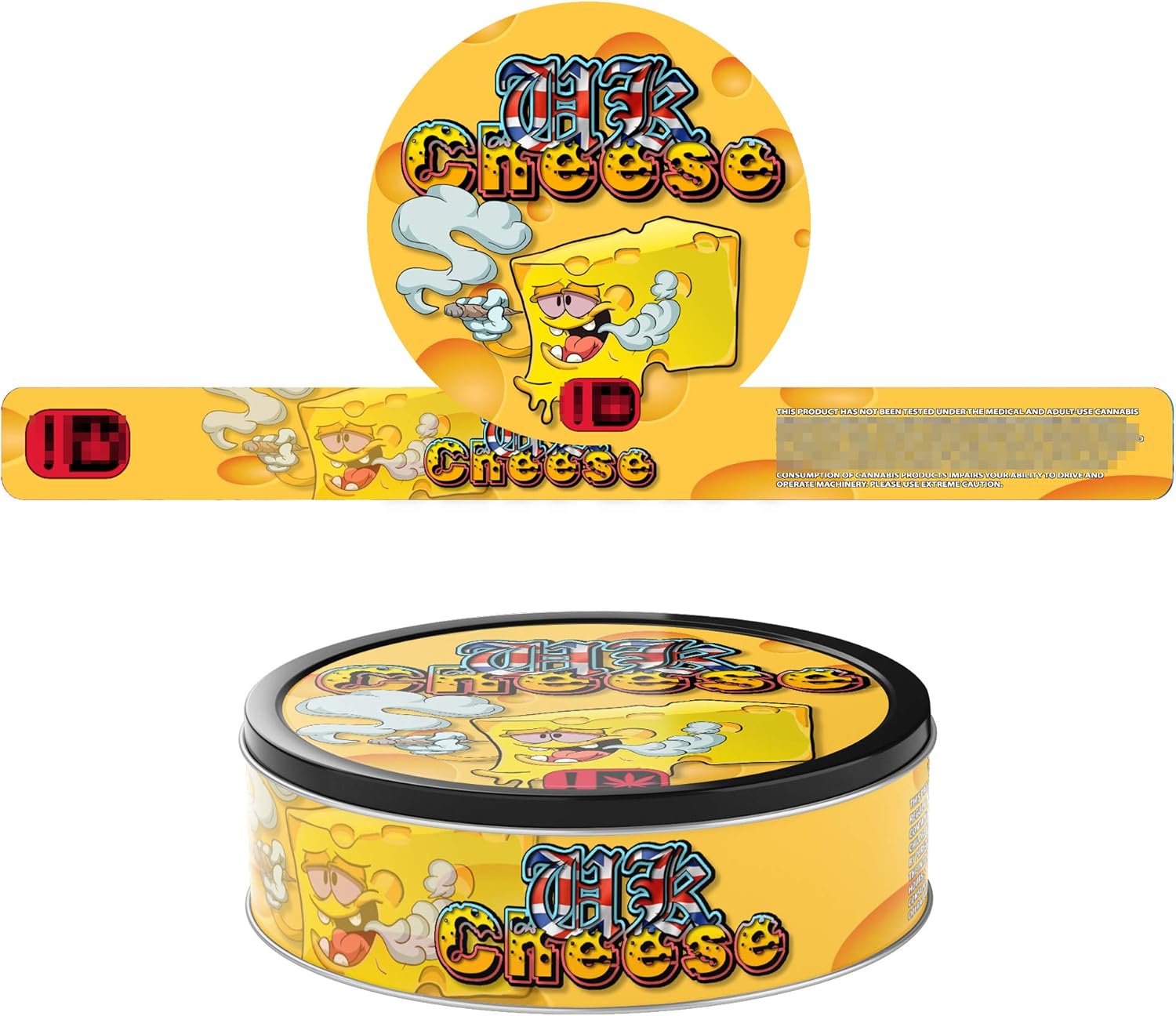 Amazon.com: 100ml Self Seal Tin Can Stickers - Lid and Side Label ...