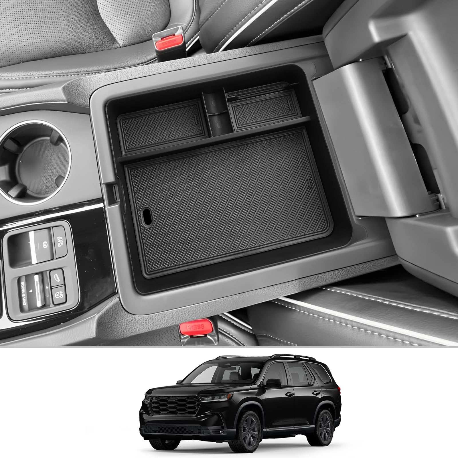 Snapklik.com : CDEFG 2023 2024 2025 Pilot Center Console Organizer Tray For 2023-2025 Honda ...