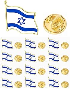 Amazon.com: 12/25/50/100pcs small Israel Flag lapel pin Israeli flag pins badge bulk Suit jacket ...