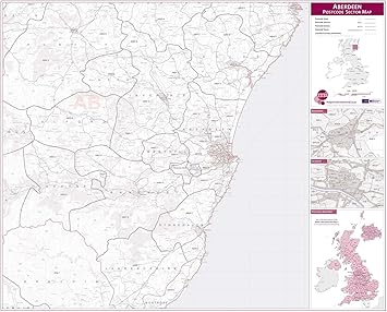 Aberdeen Postcode Sector Map (Paper) : Amazon.co.uk: Stationery ...