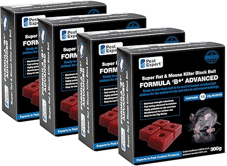 Pest Expert Advanced Rat & Mouse Poisoning Bait Blocks (1.2kg ...