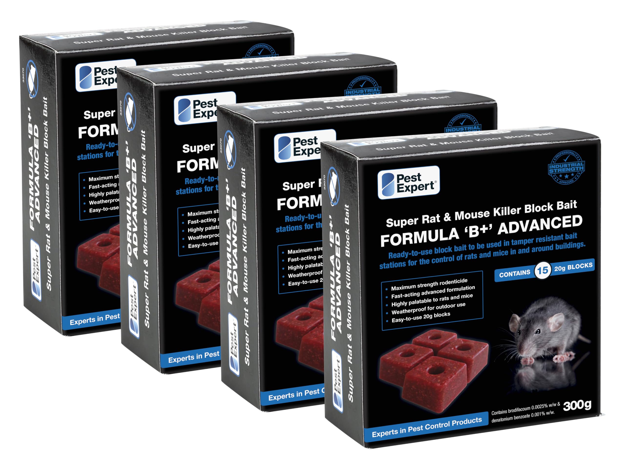 Pest Expert Advanced Rat & Mouse Poisoning Bait Blocks (1.2kg ...