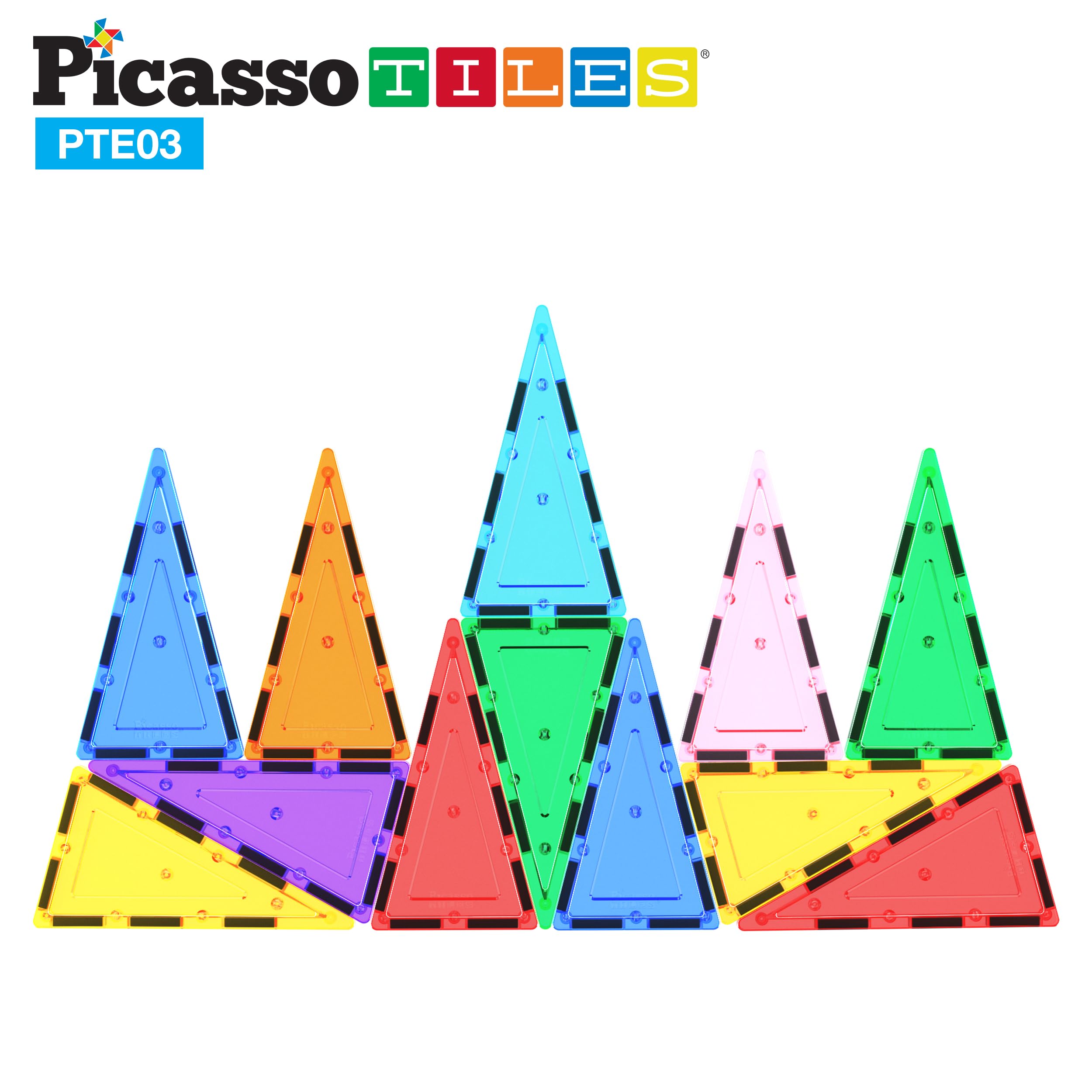 Snapklik.com : 12pc Magnetic Building Block Set Isosceles Triangle ...