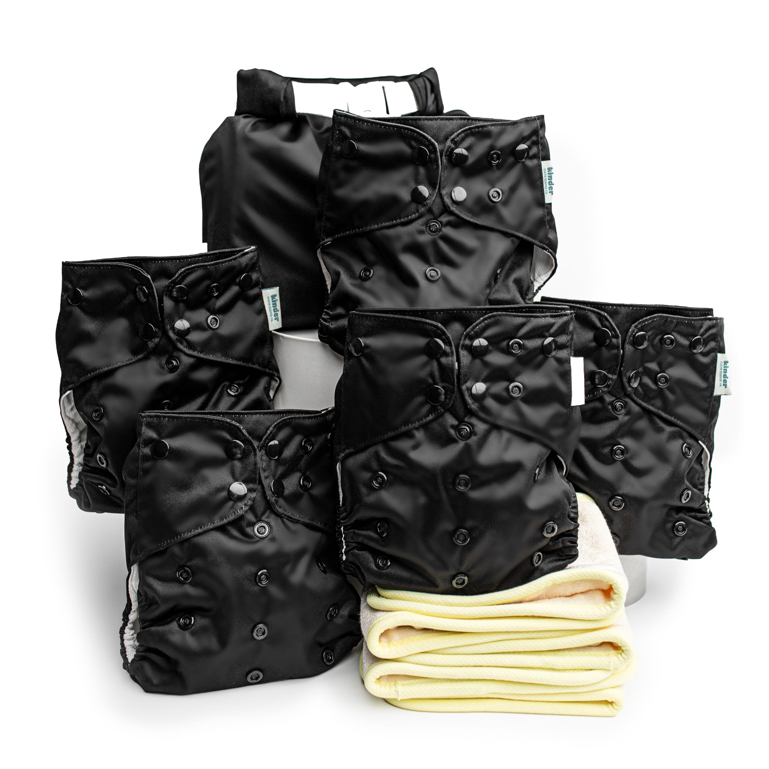 Amazon.com: Kinder Cloth Diapers Set of 5 Reusable Baby Diapers Pocket ...