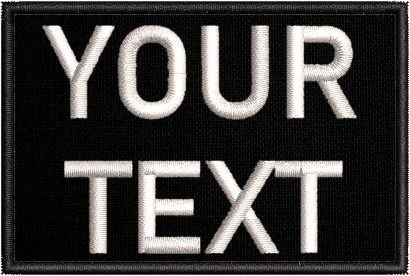 Amazon.com: Custom Reflective Patch - 2 x 3 inch Custom Text Patch ...