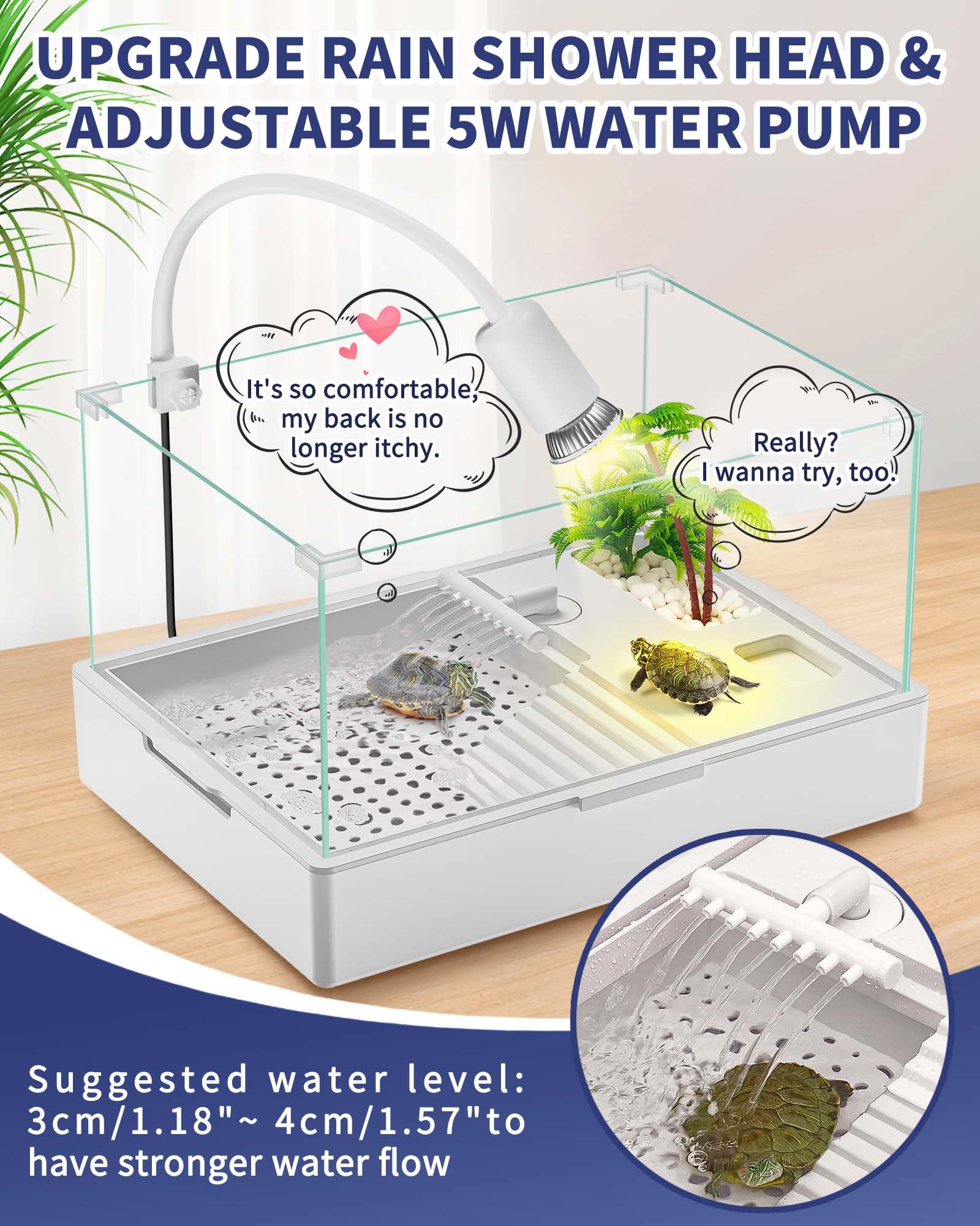 Snapklik.com : MoonOrange Small Turtle Tank Kit(Tank + Light + Water ...