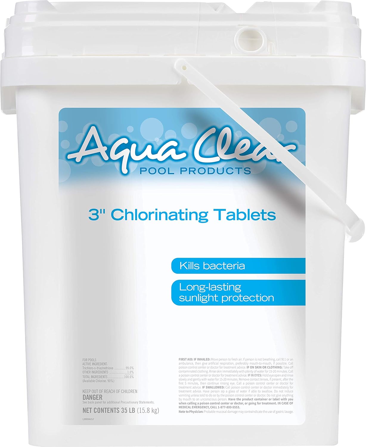 Amazon.com : Aqua Clear™ Pool Products 3” Chlorinating Tablets 35 lb ...
