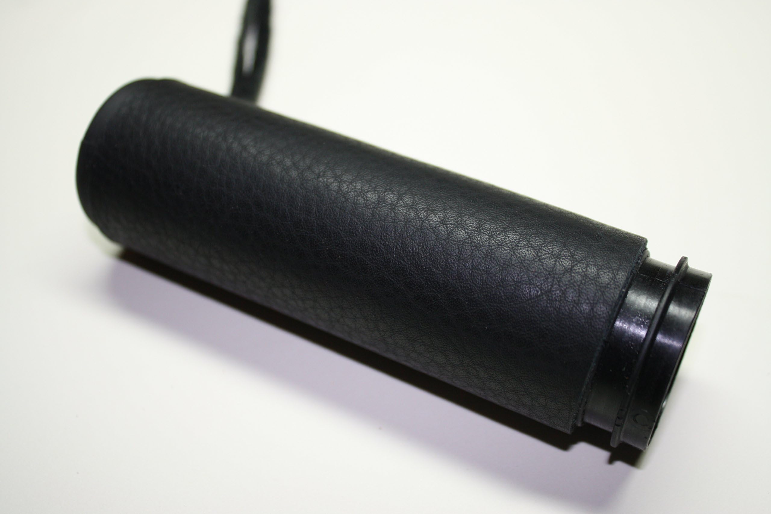 Amazon.com: Heavy Duty Black Leather Motorcycle Grip Covers for ...