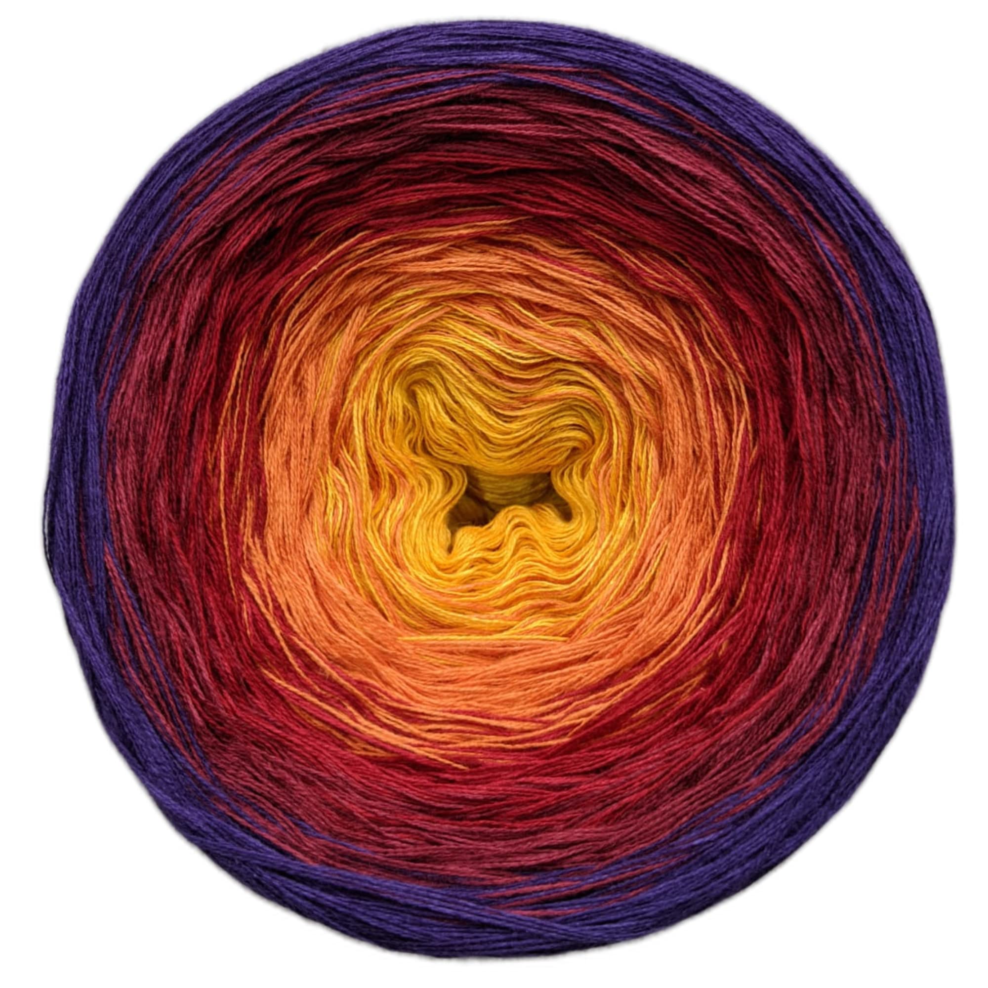 Ombre Yarn - 1000 Meters - 3ply - Mandala Gradient Cake (Sunset ...