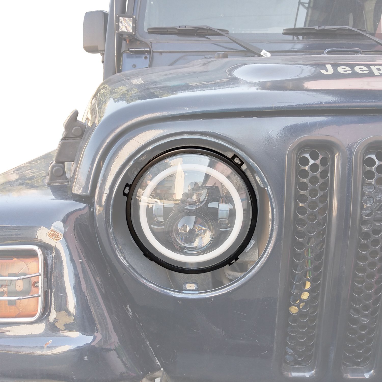 Snapklik.com : Wrangler 7 Inch Headlight Rings Mounting Bracket ...