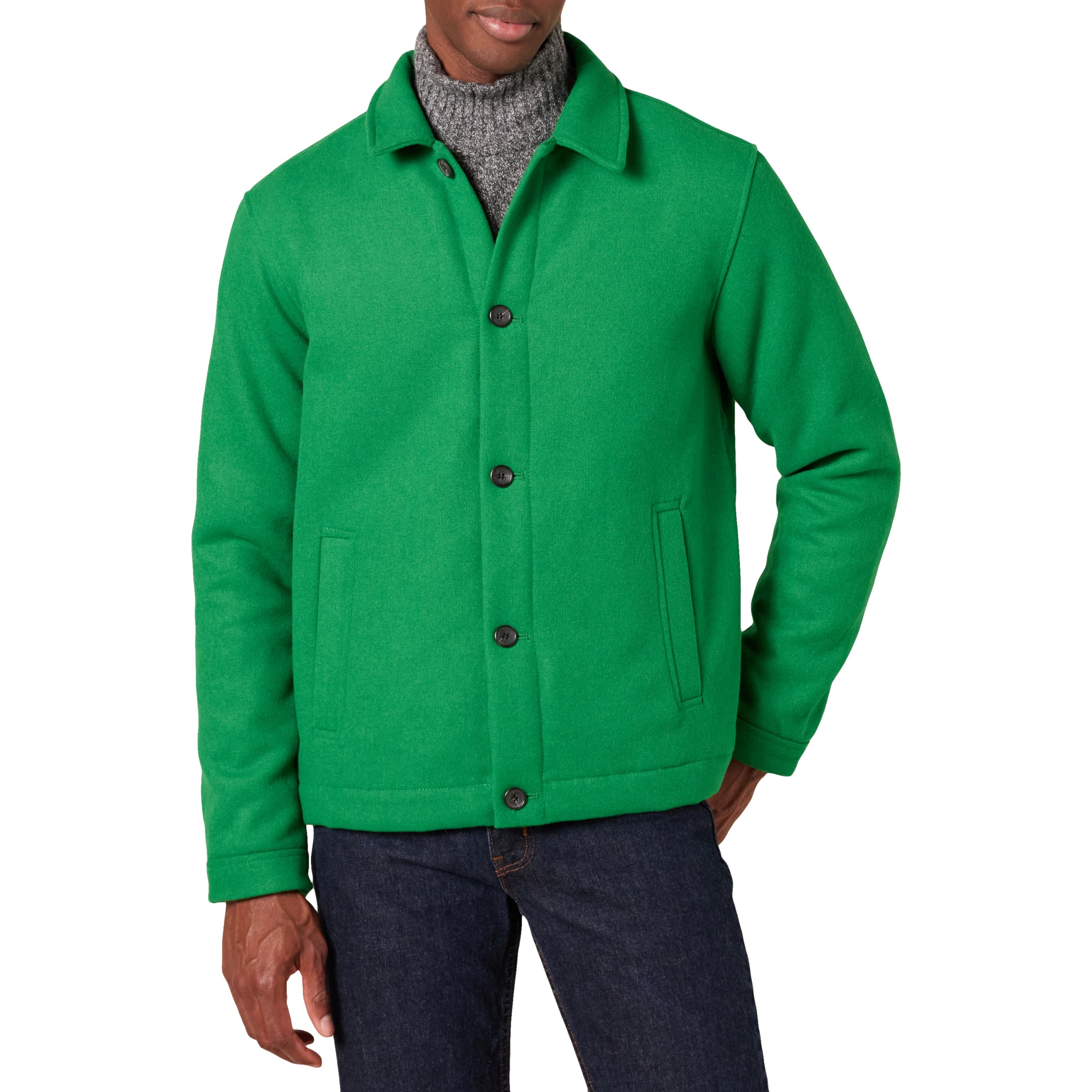 Snapklik.com : Essentials Mens Wool Blend Bomber Jacket