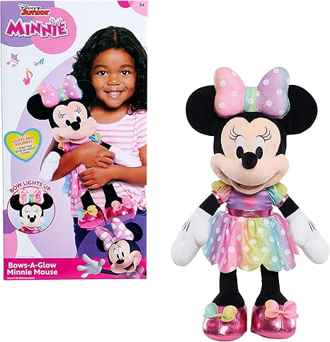 Amazon.com: Disney Junior Minnie Mouse Bows-A-Glow Music and Lights ...