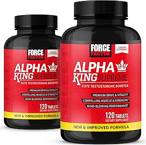 Amazon.com: FORCE FACTOR Alpha King Supreme, 2-Pack, Testosterone ...