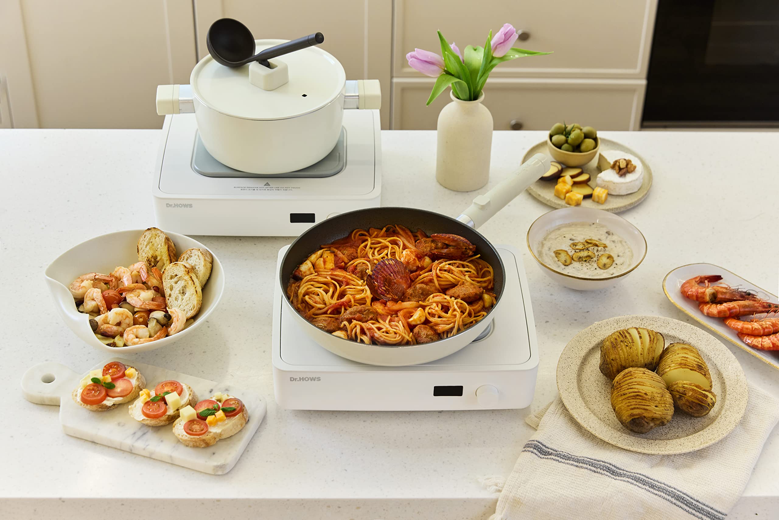 Dr.HOWS Doran Doran 3 in 1 Electric Skillet, Combo Multi Cooker ...