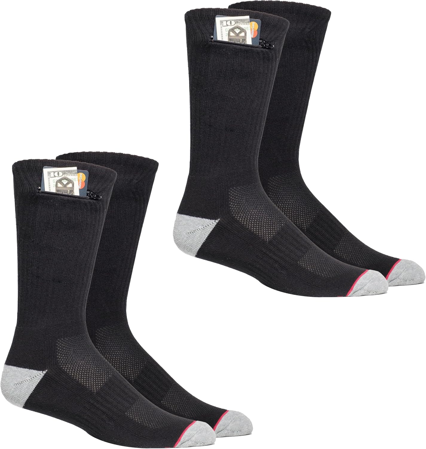 Pocket Socks Sport Performance Crew Socks - Anti Pickpocket Novelty ...