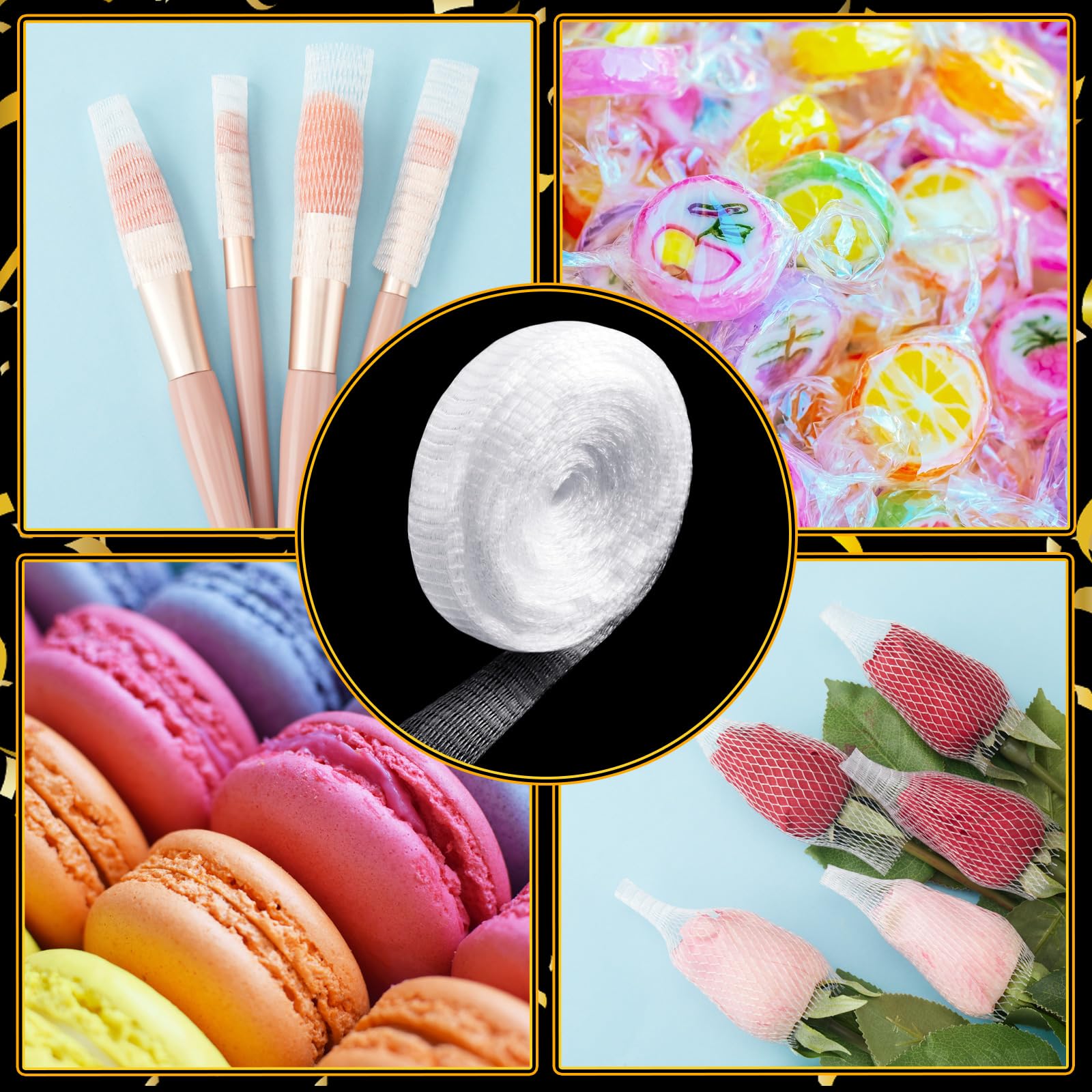 Snapklik.com : 3 Rolls Candy Lei Netting Tubing Lei Tubing Mesh Bags ...