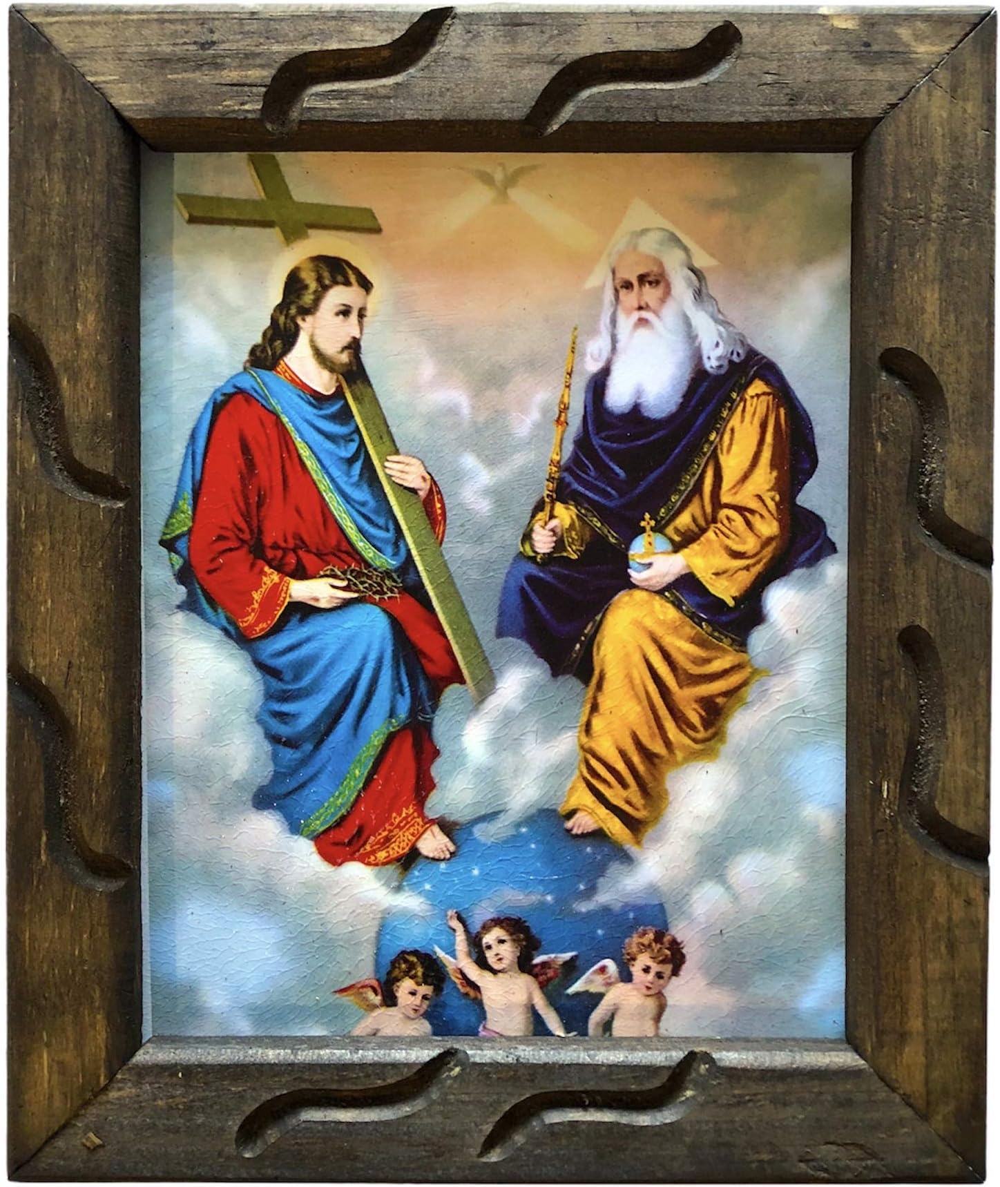 Amazon.com: Metal Poster Plaque Holy Trinity Icon Catholic Retro Wall ...
