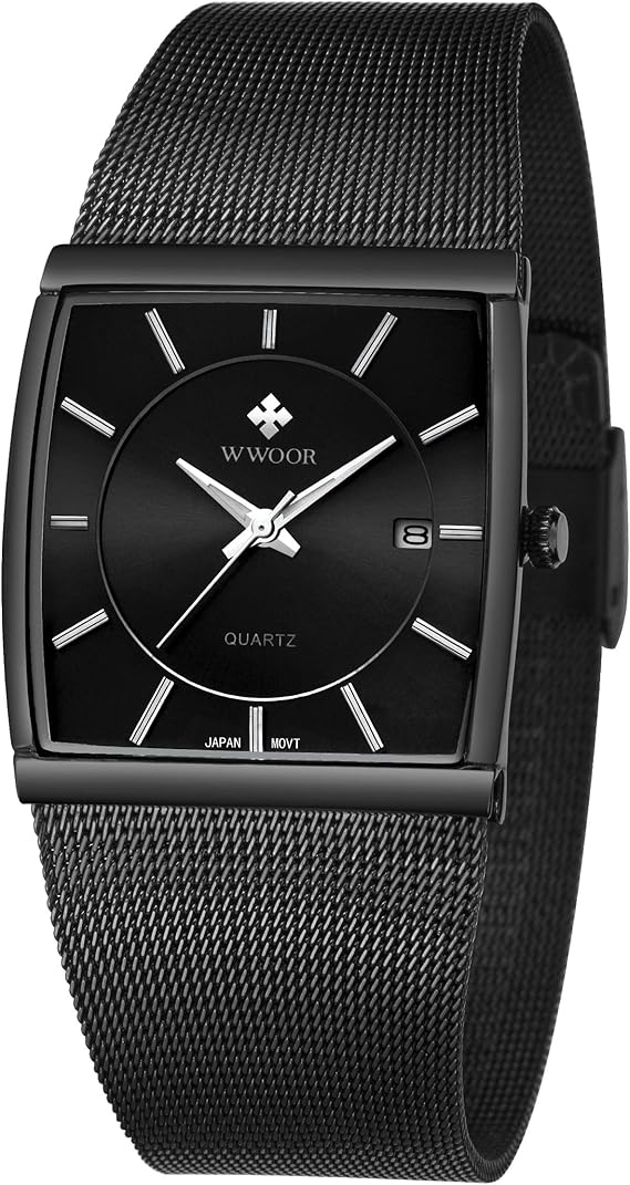 WWOOR Gents Watch Men Wrist Watches W/Date Thin Quartz Watches for Men ...