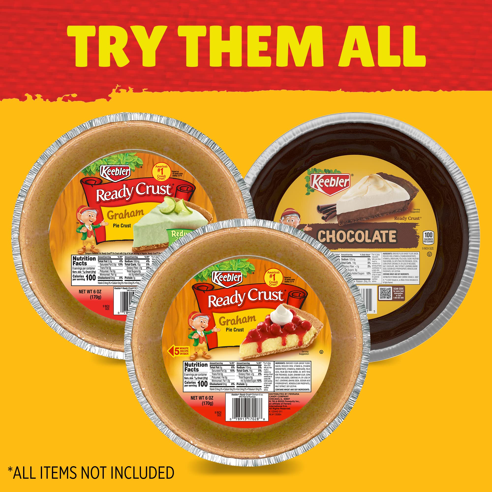 Snapklik.com : Keebler Ready Crust 9-Inch Graham Cracker Pie Crusts
