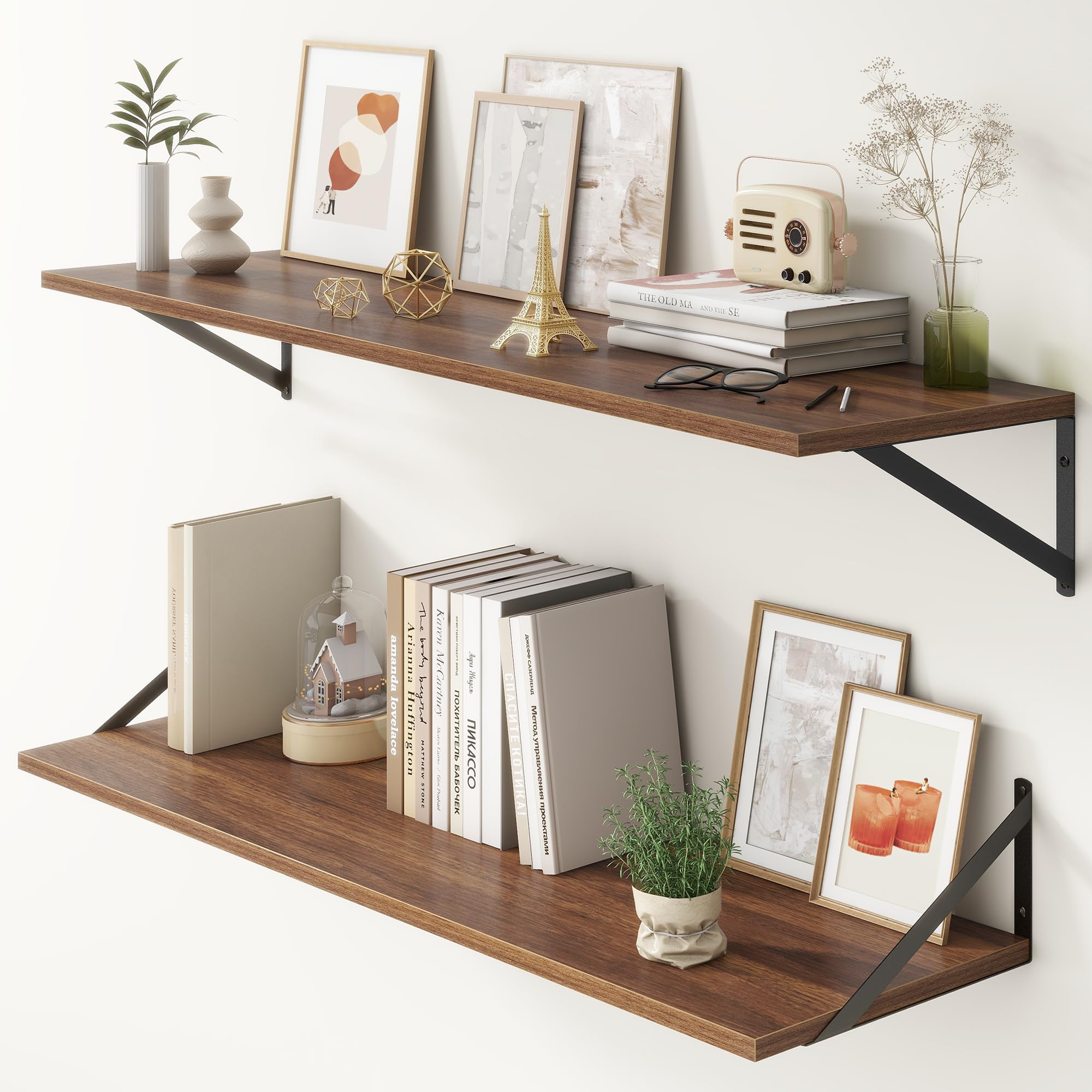 Amazon.com: 12 Inch Deep Floating Shelves,48W x 12D Floating Shelves ...