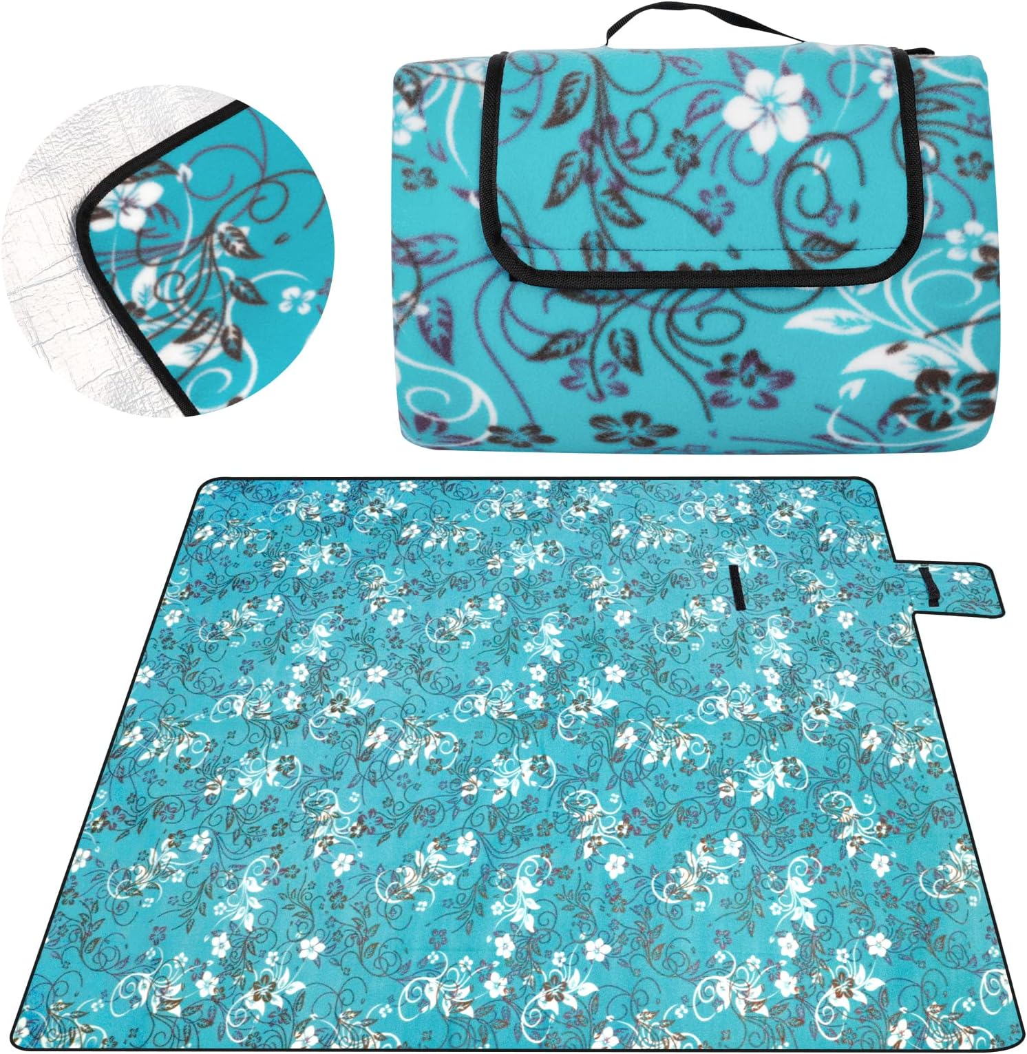 DICLLY Picknickdecke 200x200cm,Campingdecke Wärmeisoliert mit ...