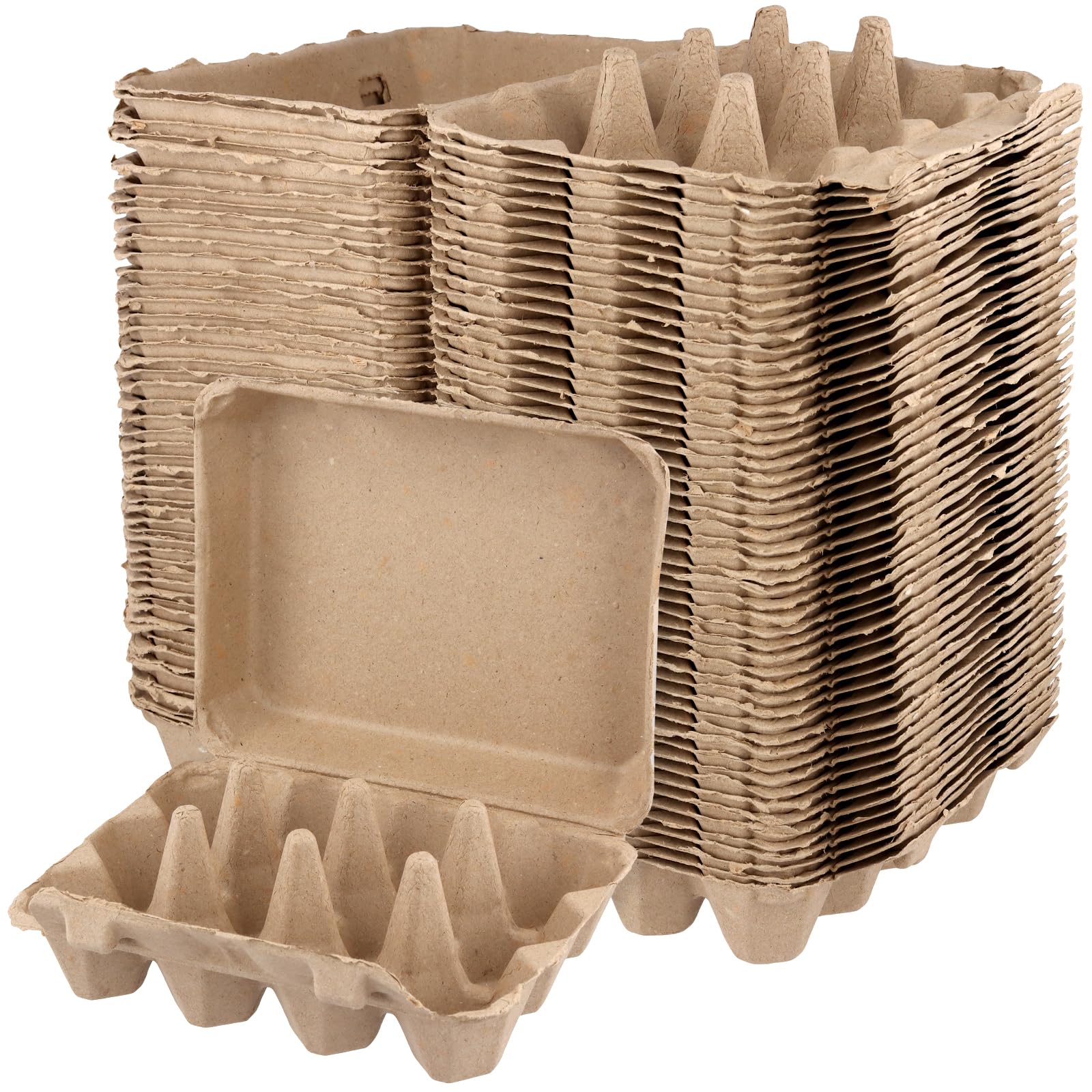 Dozen Egg Cartons 12 Cell Empty Paper Egg Cartons - 50 Pack Sturdy Pulp ...