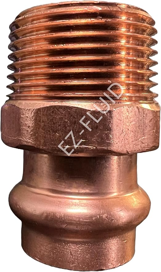 Amazon.com: (1) EZ-FLUID 3/4" Press x 1" MIP LF Copper Press Reducing ...