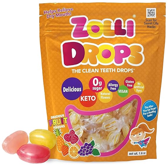 Amazon.com : Zolli Drops Sugar Free Candy with Xylitol, Dye-Free ...