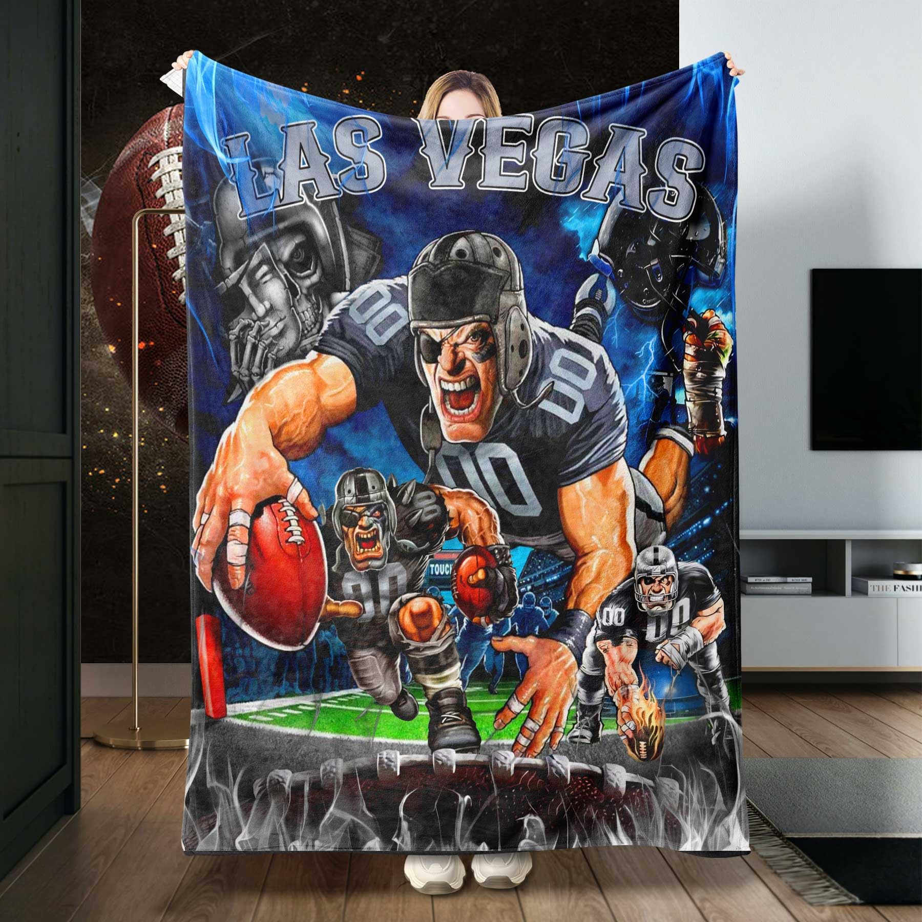 Amazon.com: Football Team Fan Gifts Football Throw Blanket Soft Fleece ...