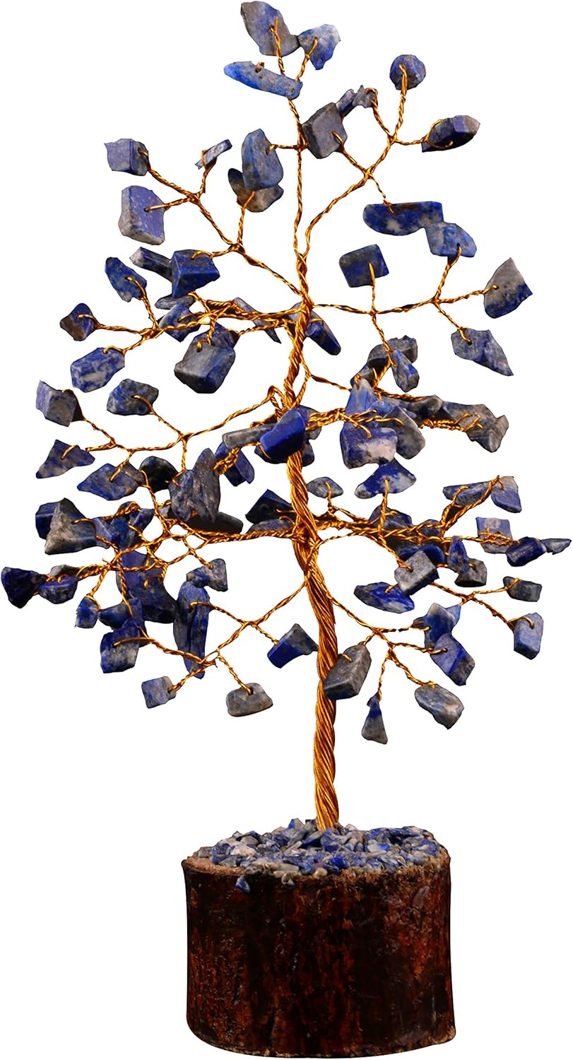 Amazon.com: YATHABI Lapis Lazuli Gemstone Crystal Tree for Table Home ...
