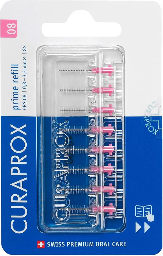 Curaprox Interdental Brush Refills CPS 08 Prime – ISO Size 1, Pink ...