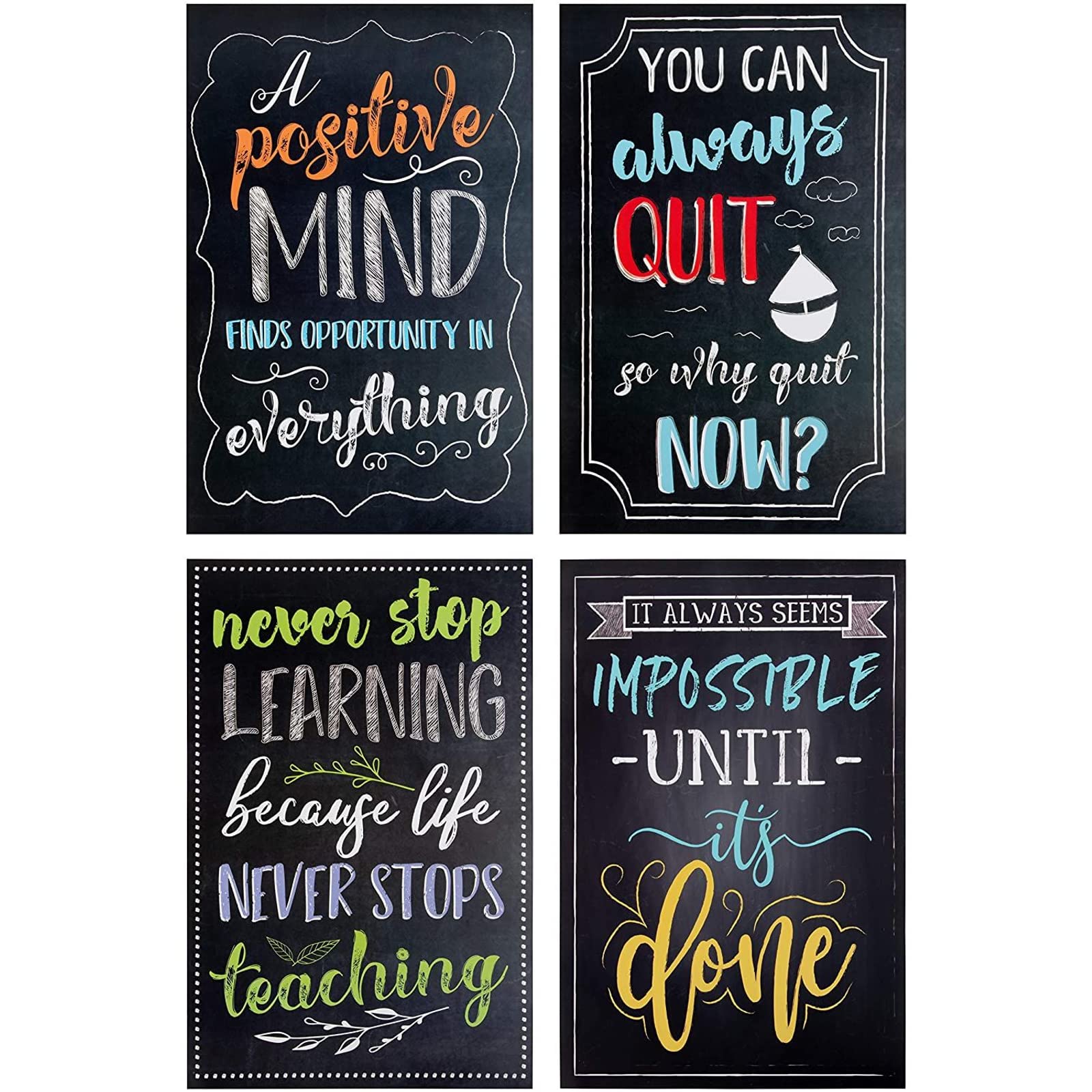 Inspirational Quote Posters, Growth Mindset Designs for Classroom ...