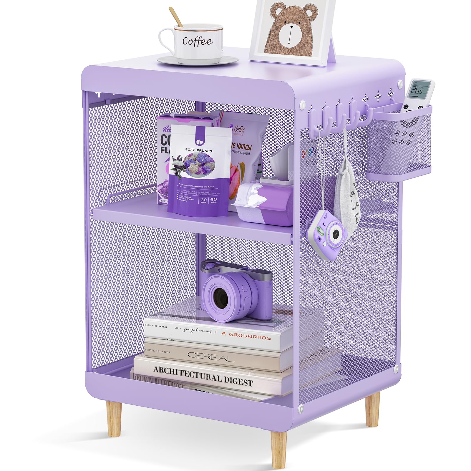 Amazon.com: SYKIARIOL Night Stand,Cute End Table with Storage Drawer ...