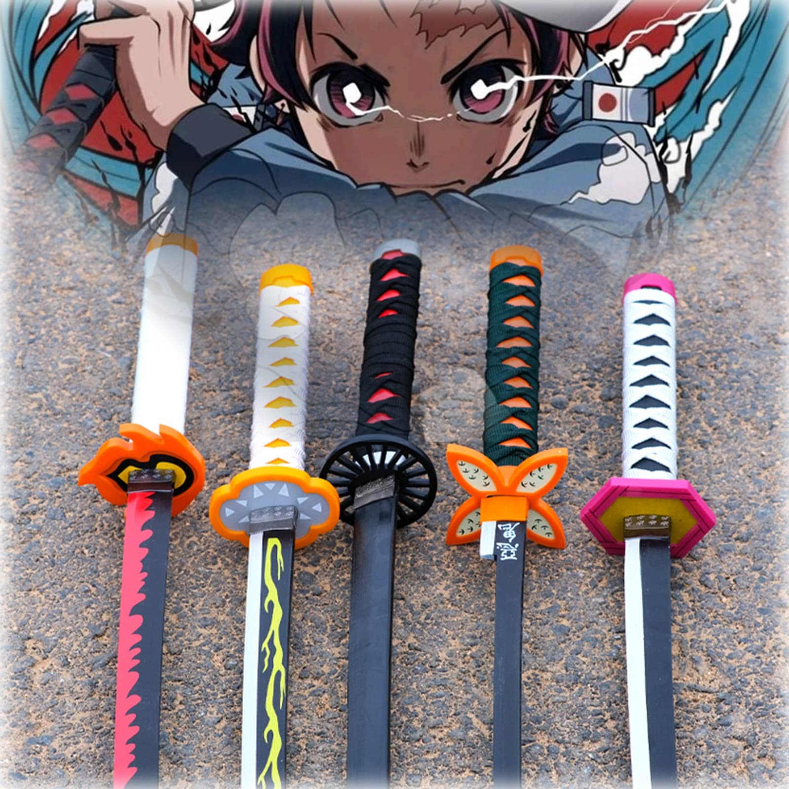 Buy IXIM Anime Samurai for Demon Slayer Blade, 76CM/104CM Simulation ...