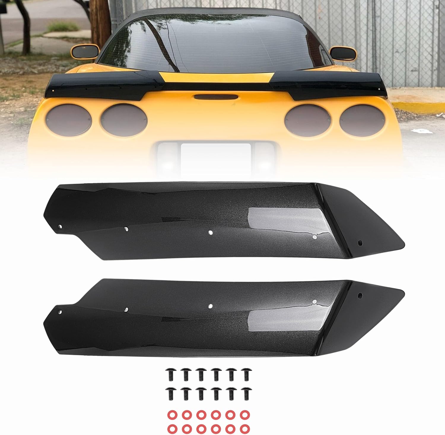Amazon.com: KUAFU Rear Side Spoiler Winglets Compatible with 2015-2019 ...