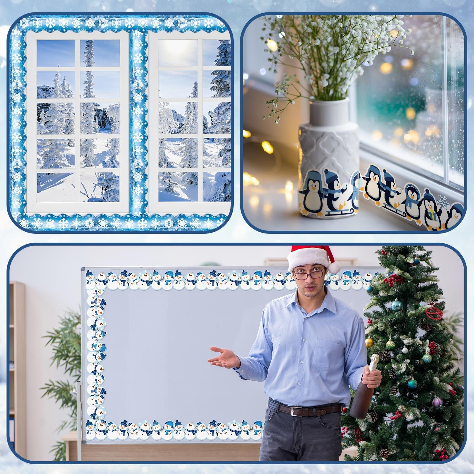 Snapklik.com : 6 Pcs 197 Ft Winter Bulletin Board Borders Decor ...