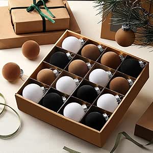 Amazon.com: PullCrease 15 Pcs Velvet Christmas Ornaments 2.36 Inch ...