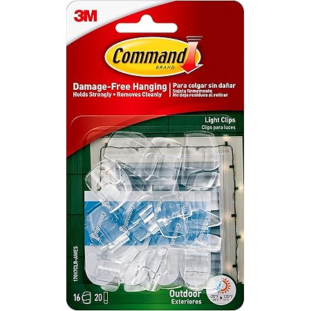 Amazon.com: Command Outdoor Light Clips, Damage Free Hanging Outdoor ...