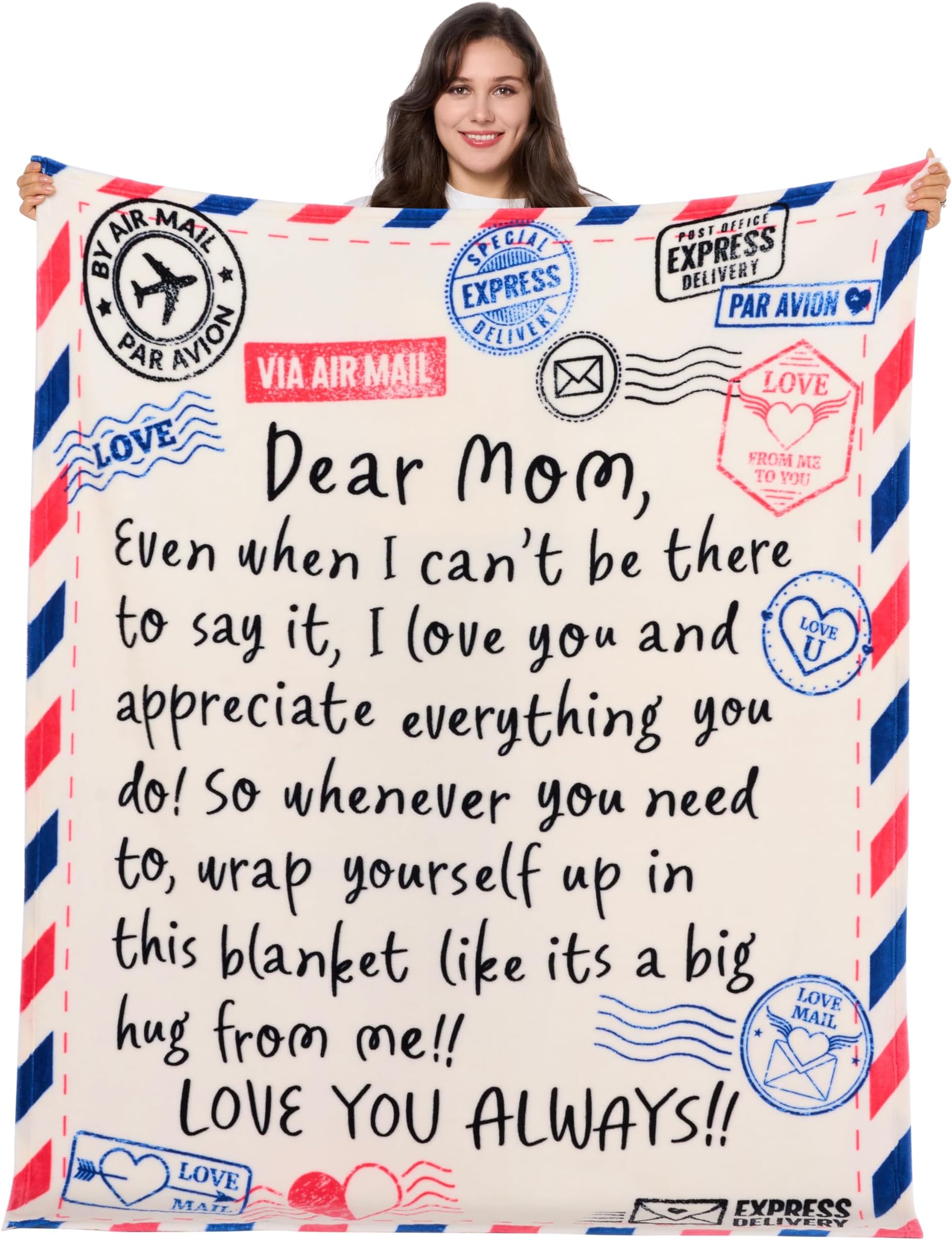 Amazon.com: Mom Blanket from Daughter on Christmas, Mom Birthday Gifts ...