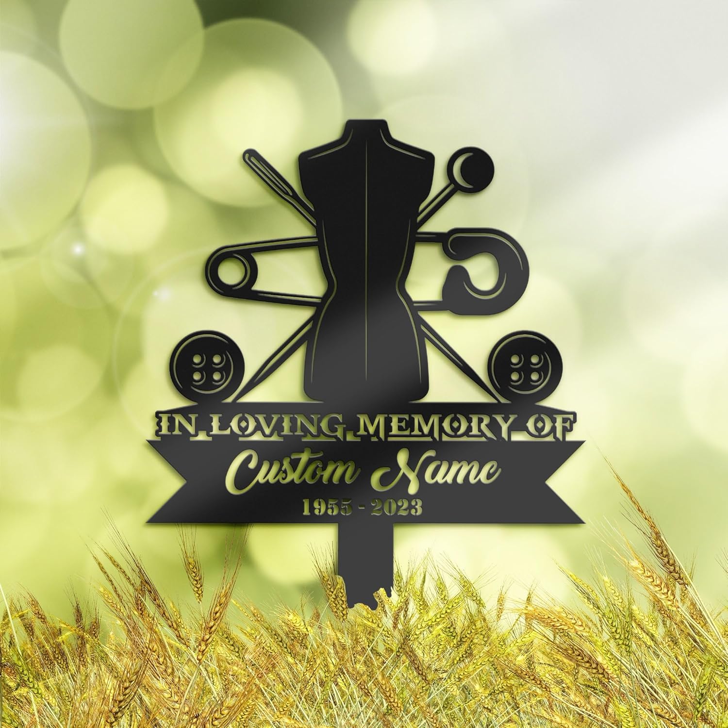 Amazon.com: Personalized Tailor Memorial Stake Headstone | Metal Stake ...
