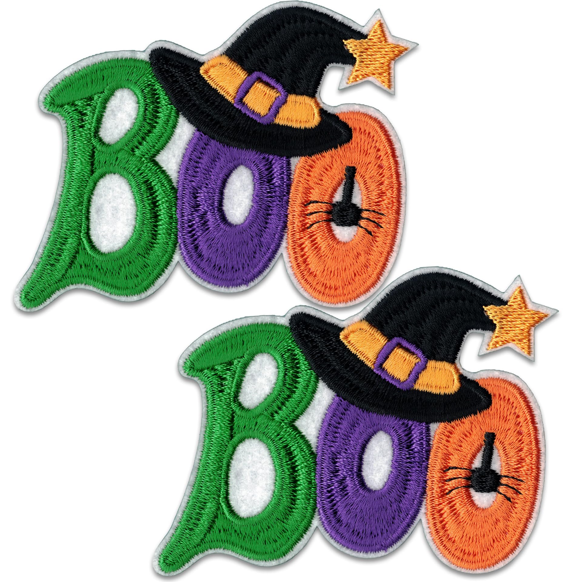 Amazon.com: Boo Patches (2 Pack), Halloween Iron On Patch Appliques ...