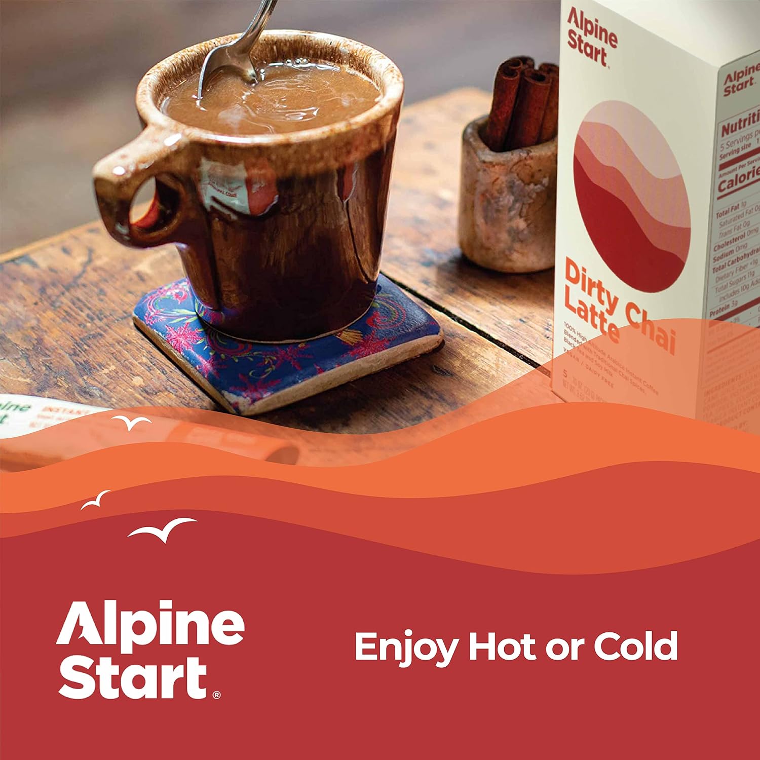 Alpine Start Café instantáneo de alta calidad café arábica mezclado con ...