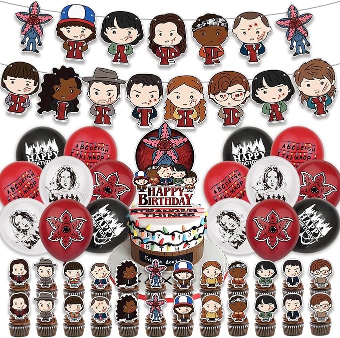 Amazon.com: 42 Pcs TV Series Theme Happy Birthday Decorations, Cute ...