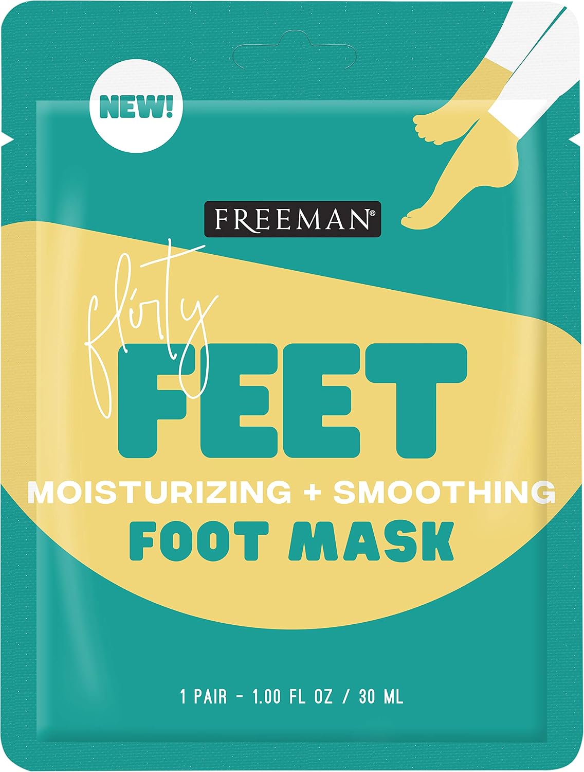 Freeman Flirty Feet Mask, Moisturizing + Soothing Foot Sheet Mask, Foot ...