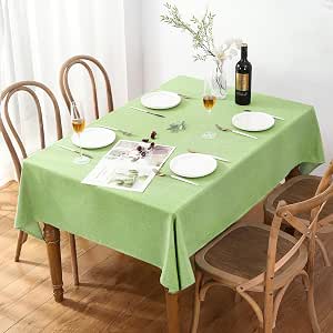 Amazon.com: IOFRYION Fabric Textured Rectangle Tablecloth 60x104 inch ...