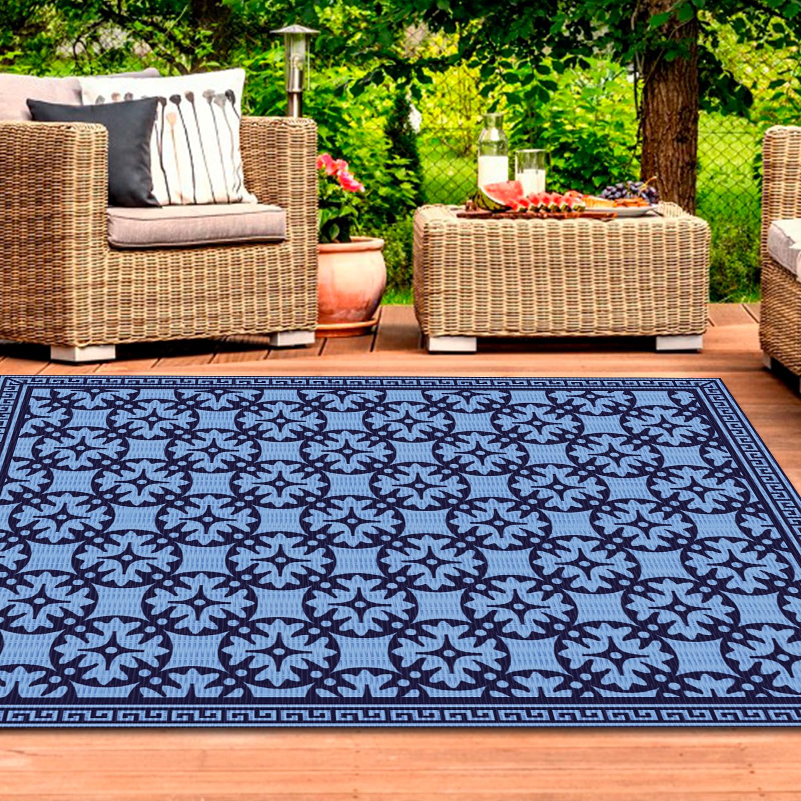 OPL5 Outdoor Camping Mat, Reversible Mats 9 x 12 Feet, Anti-Slip ...