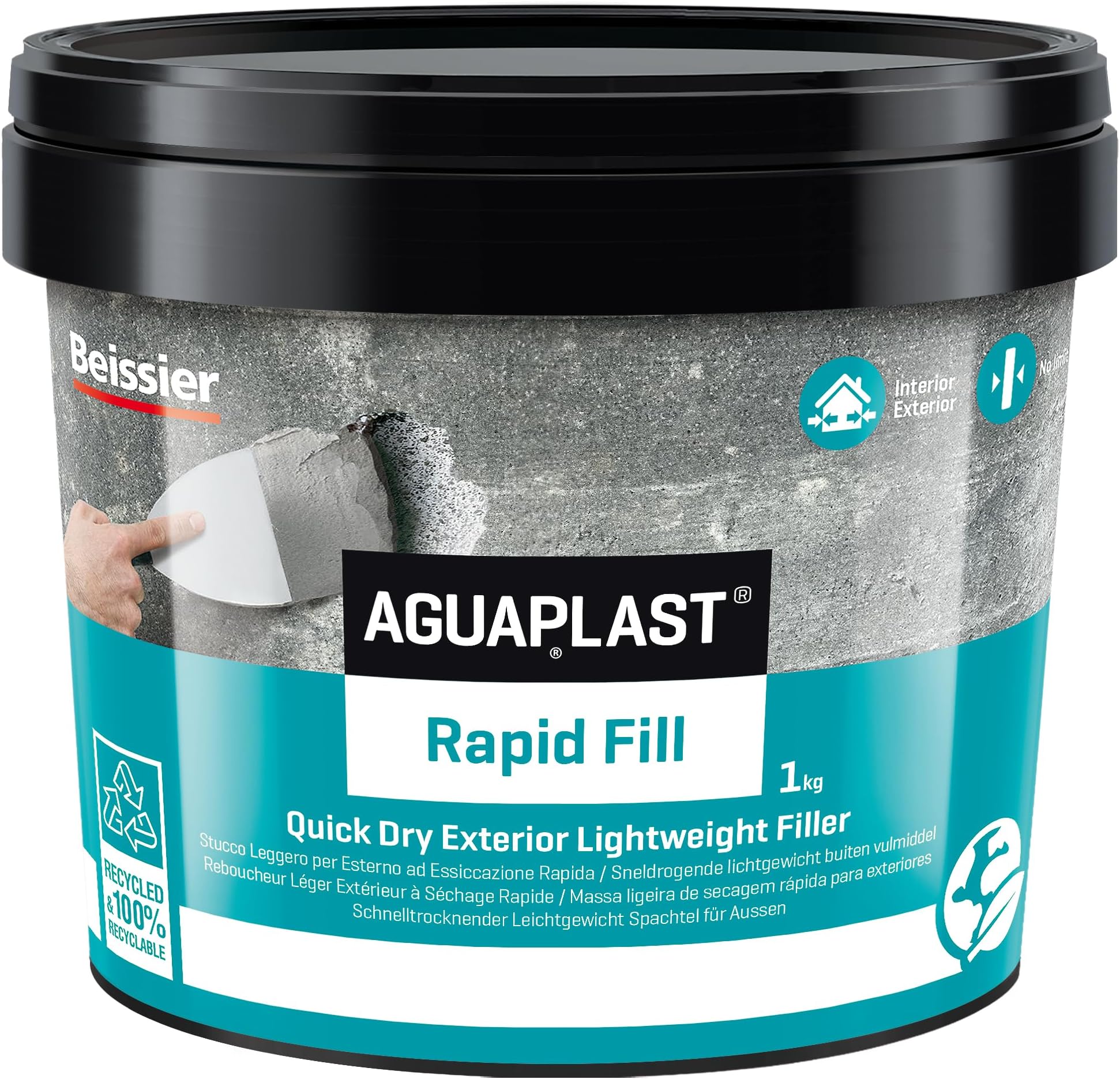 Aguaplast Rapid Fill, stucco in pasta pronto all'uso effetto intonaco ...